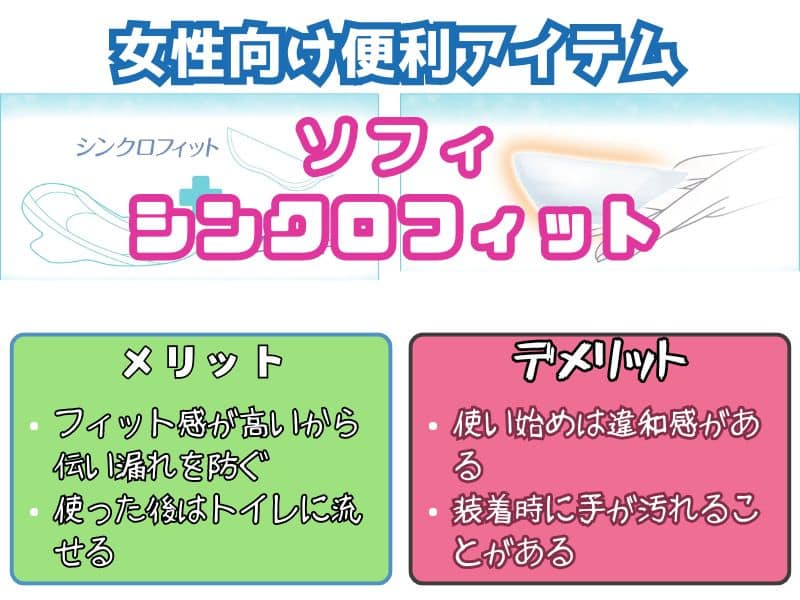 ソフィ『シンクロフィット』はドッと出るときも強力に吸収！